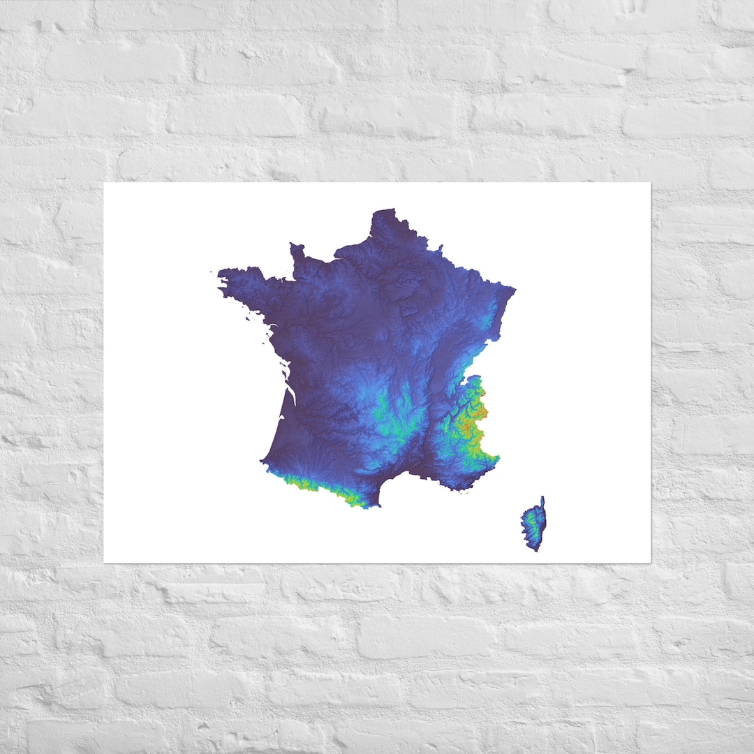 France Map, Topographic Map of France, France Geography, France Relief ...