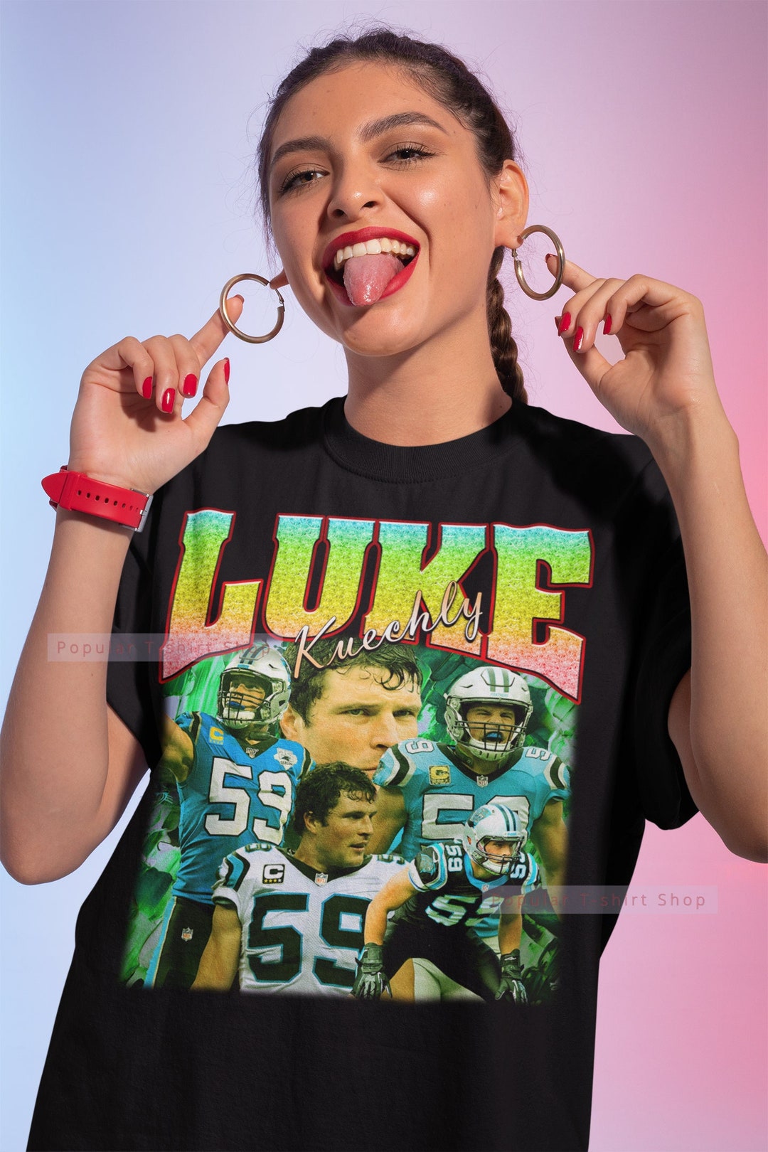 Luke Kuechly Vintage Unisex Shirt, Vintage Luke Kuechly Tshirt Gift for ...