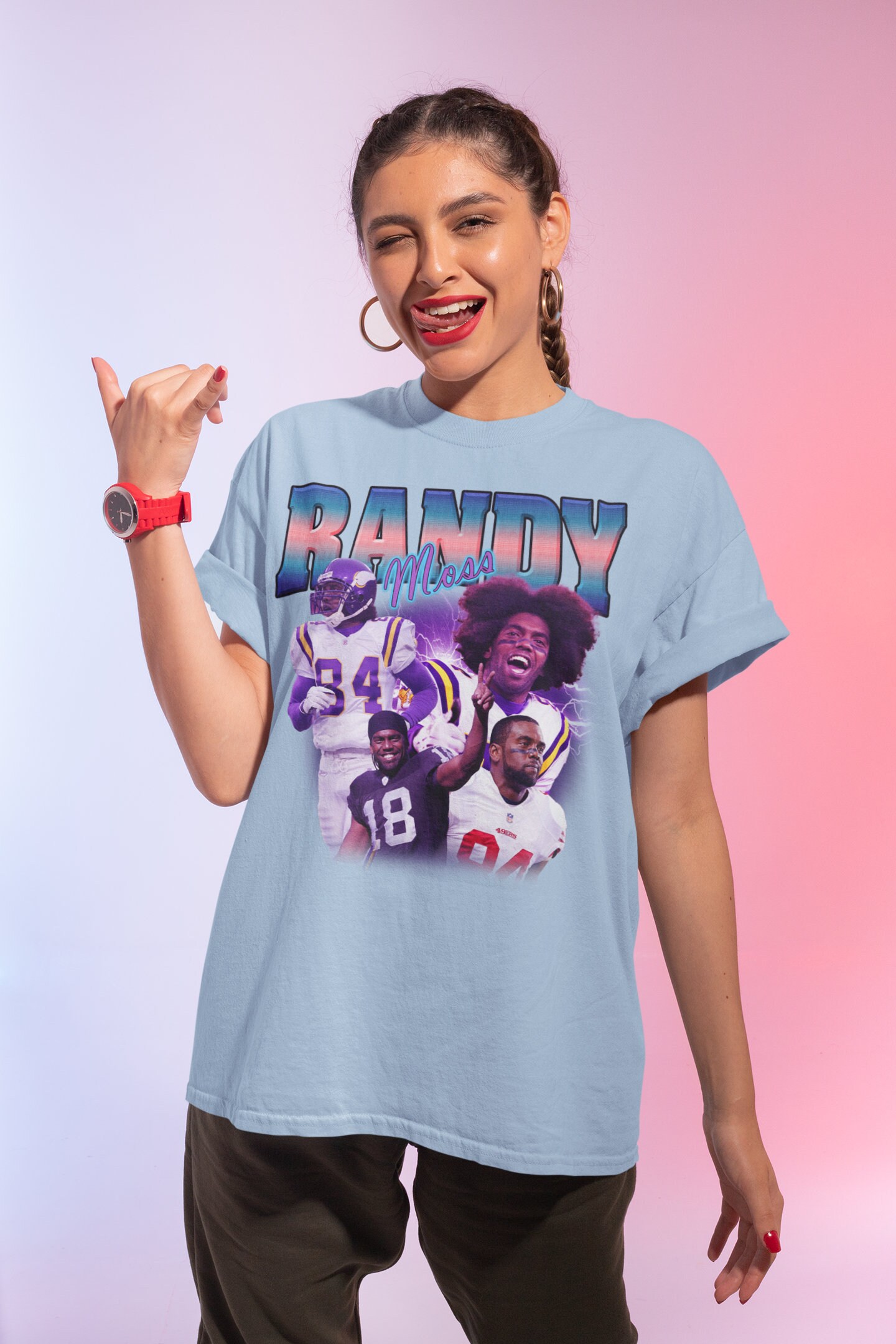 Randy Moss Vintage Camisa unisex, Vintage Randy Moss camiseta regalo ...
