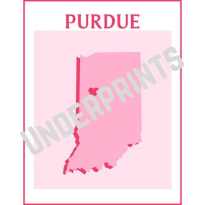 Purdue University Posters, Wall Art Prints, Set of 6 Downloadable Bar ...