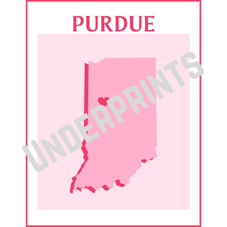 Purdue University Posters, Wall Art Prints, Set of 6 Downloadable Bar ...