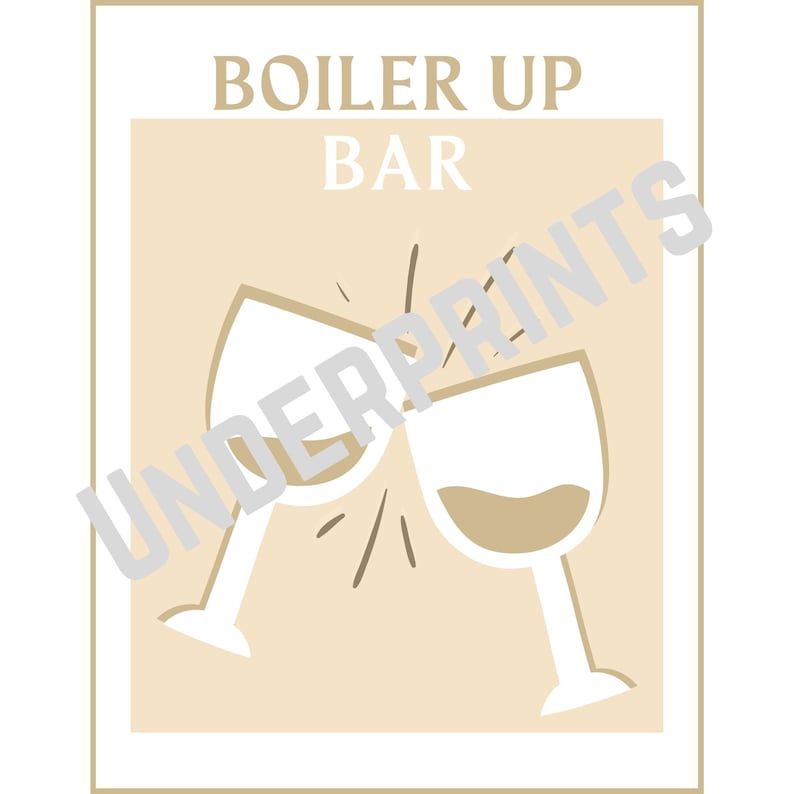 Purdue University Posters, Wall Art Prints, Set of 6 Downloadable Bar ...