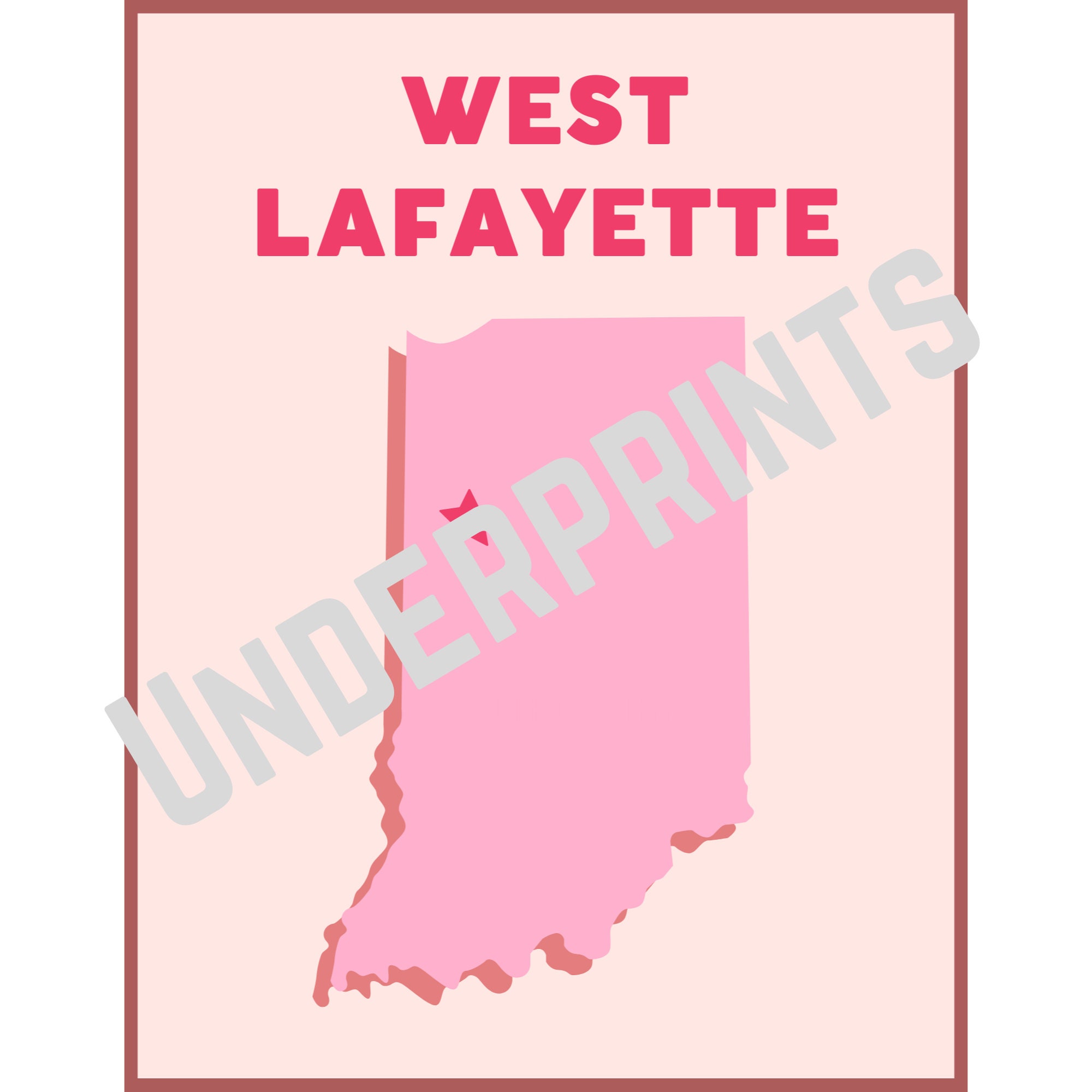 Purdue University Posters, Wall Art Prints, Set of 6 Downloadable Bar ...