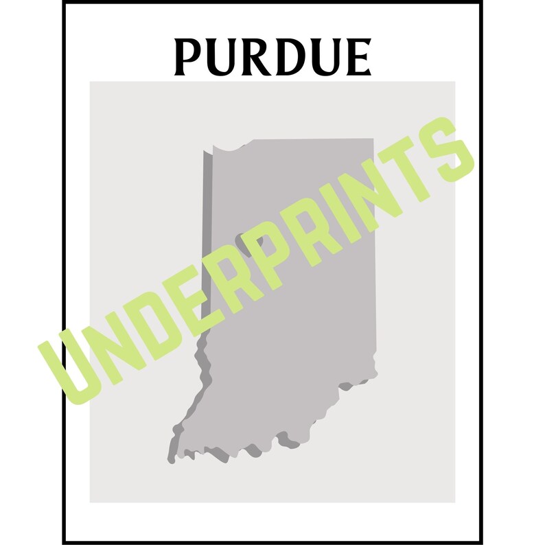 Purdue University Posters, Wall Art Prints, Set of 6 Downloadable Bar ...