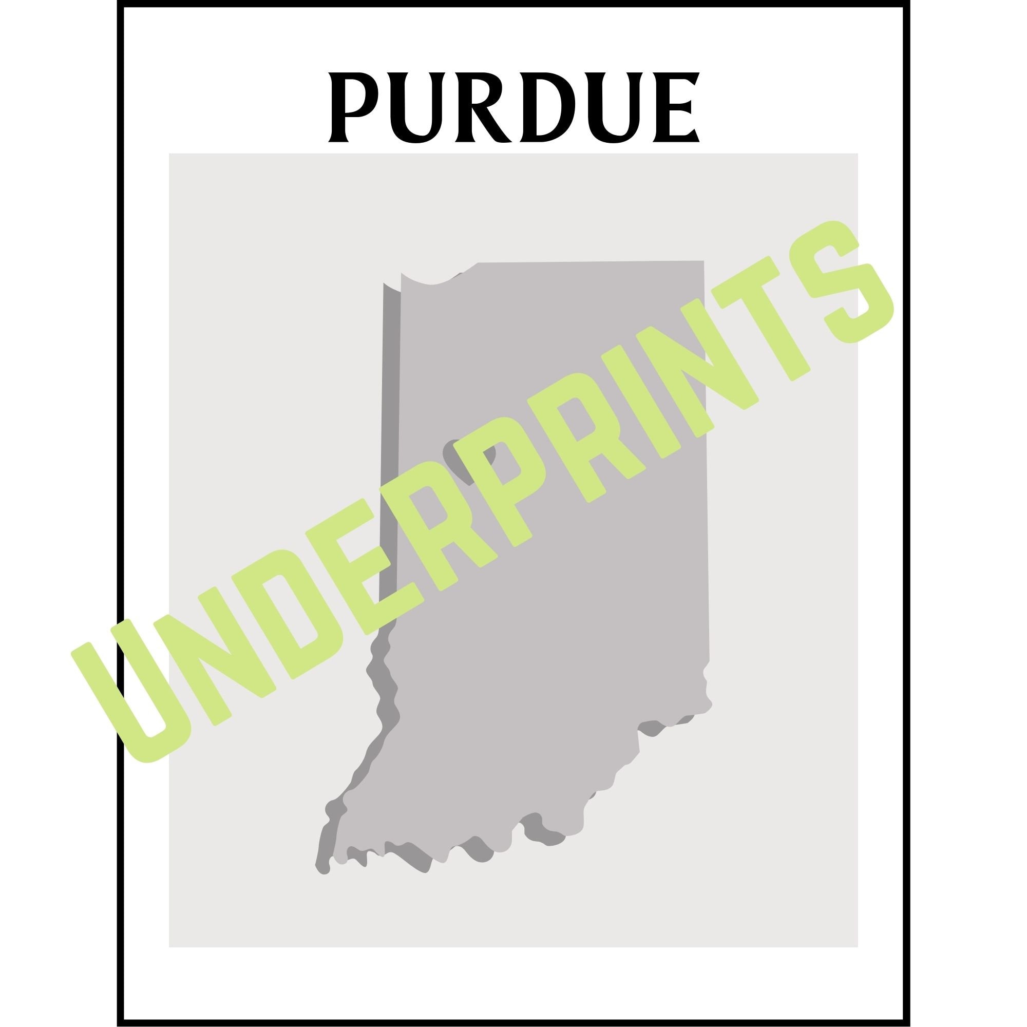 Purdue University Posters, Wall Art Prints, Set of 6 Downloadable Bar ...