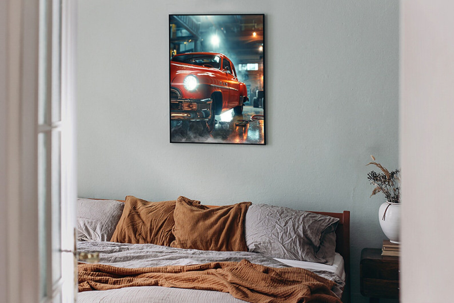 Classic Car Poster, Digital Illustration, Digital Download File, Car ...