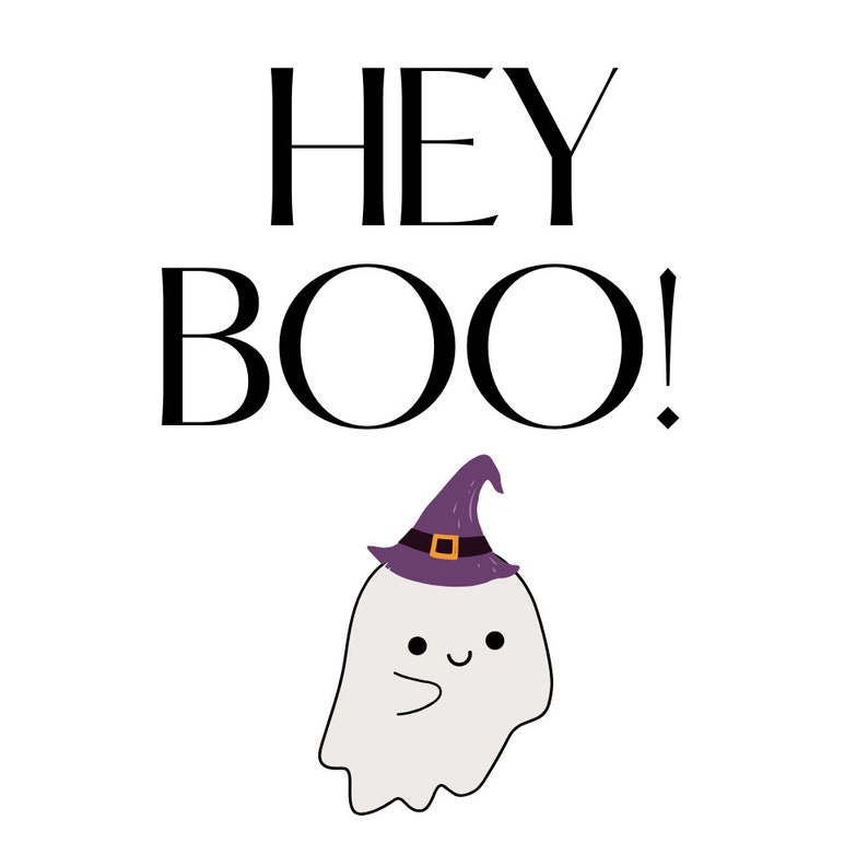 Hey Boo! Printable Digital Download for Halloween - Etsy