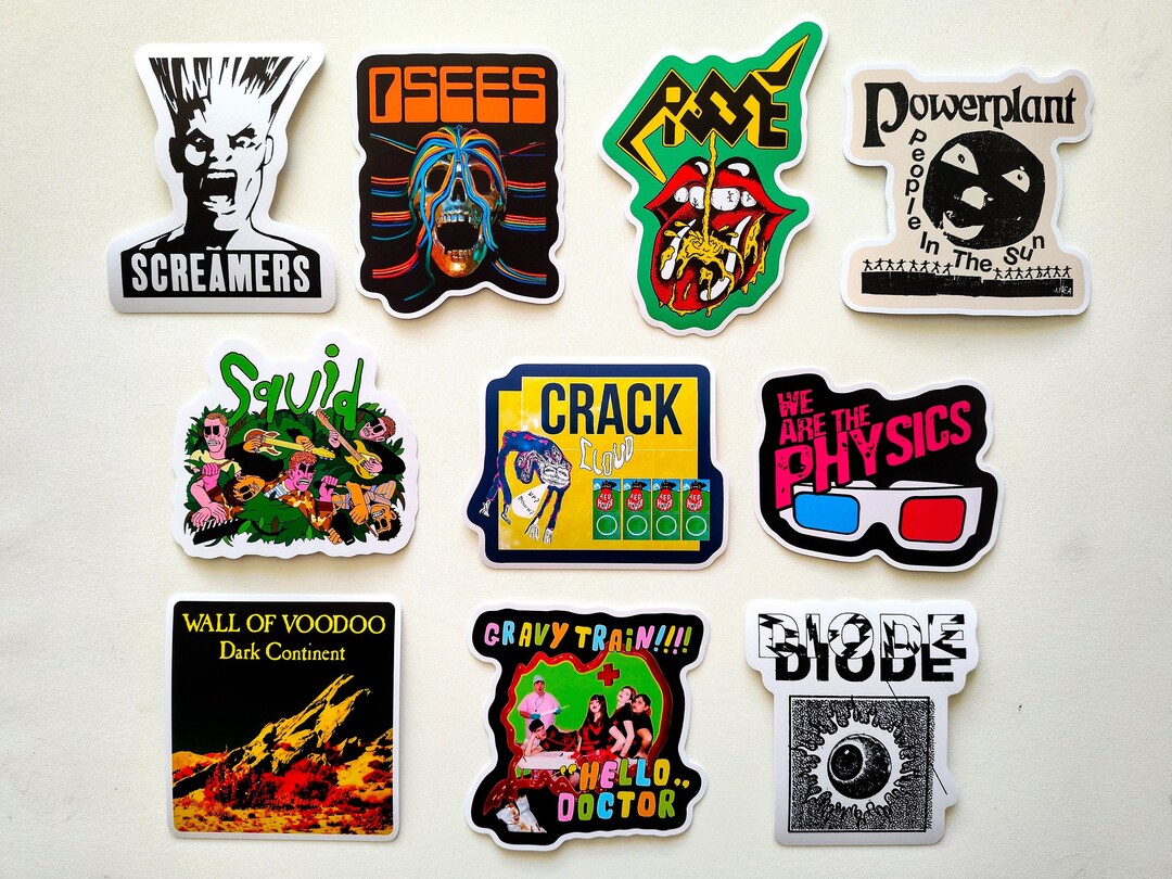 Synth Punk Vinyl Sticker Lot 10 Stickers Post Electro New Wave Revival ...