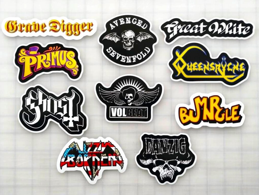 Metal / Hard Rock Sticker Pack 10 Stickers SET 5 - Etsy