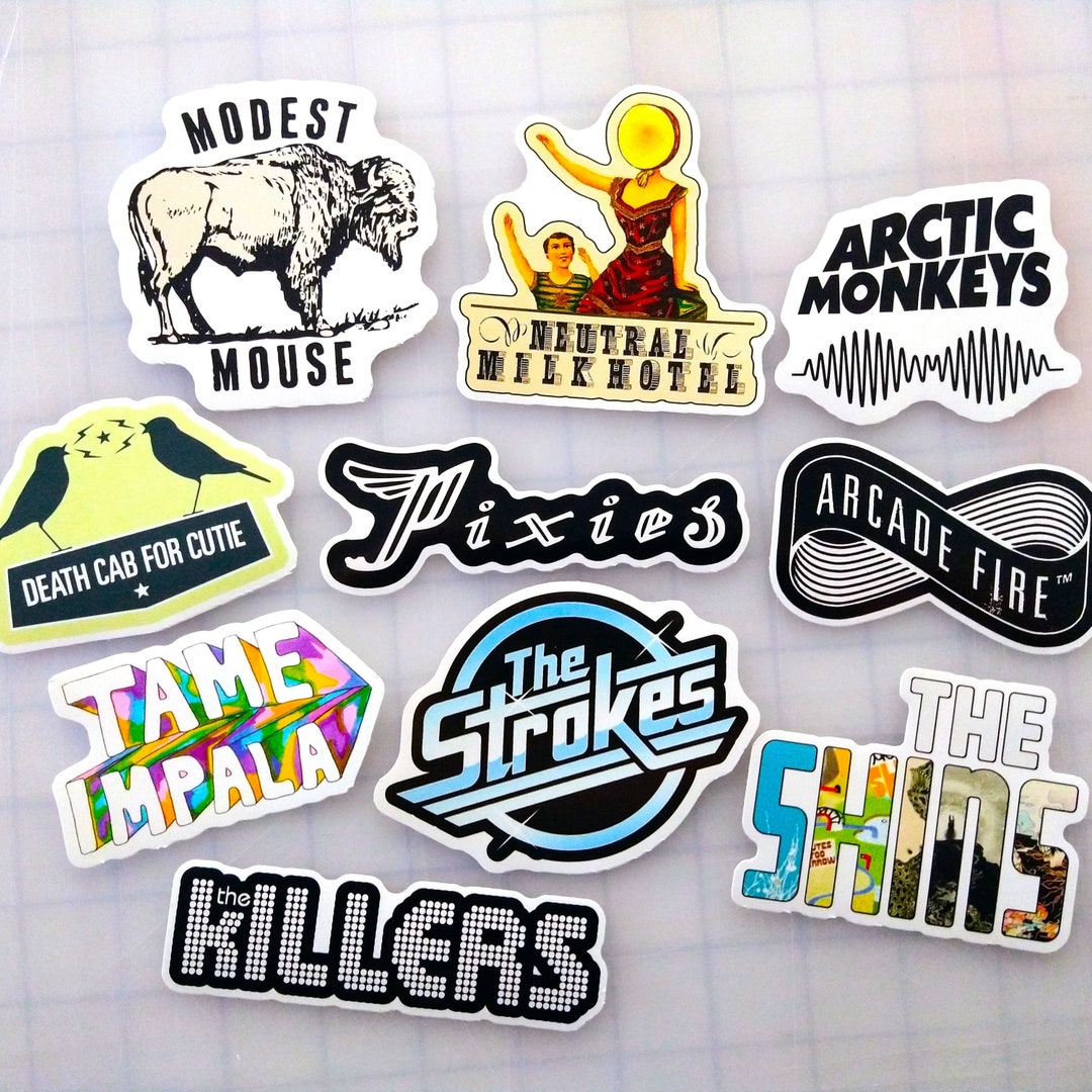 Indie Rock Sticker Pack 10 Stickers Set 1 - Etsy