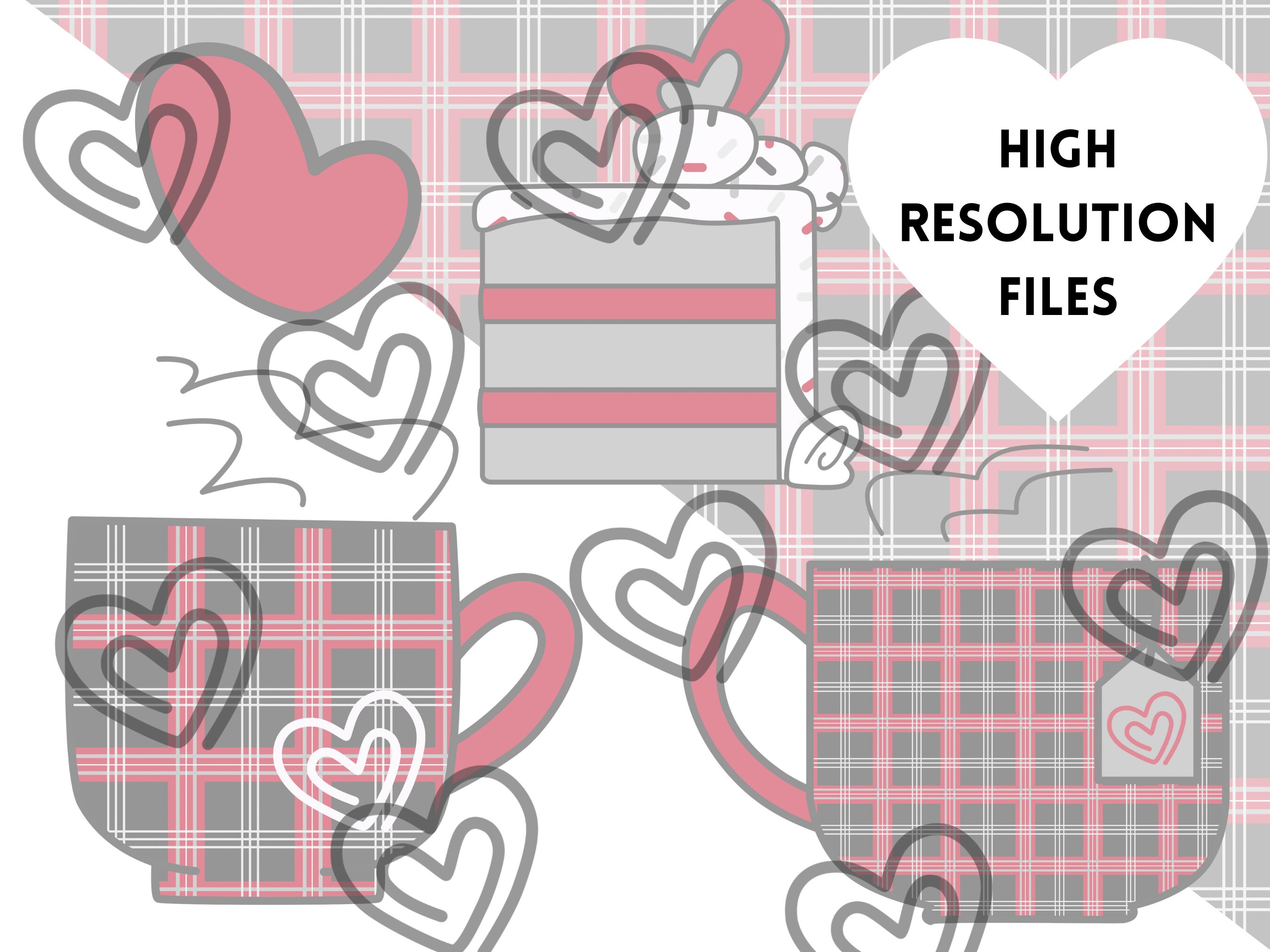Valentine's Day PNG Clipart Bundle, Valentine's Sweets Clipart, Heart ...