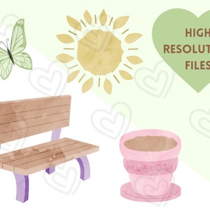 Spring Watercolor Clipart Bundle PNG/SVG, Spring Flowers PNG ...