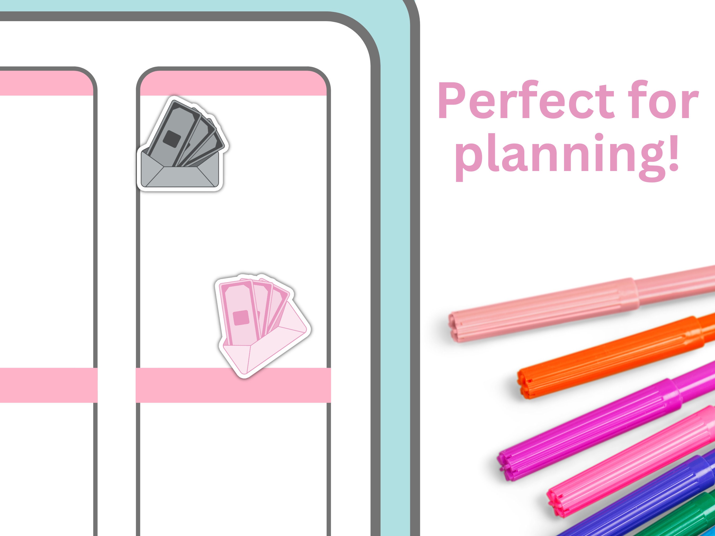 Printable Cute Cash Envelope Planner Stickers, Instant Download ...