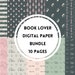 Bookish Digital Paper, Green, Wallpaper, Digital Download, Tea, Coffee ...