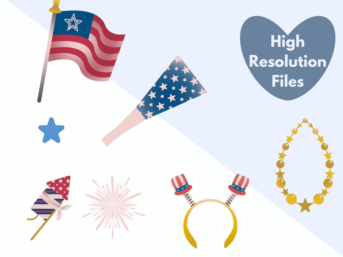 4th July Clipart Mega Bundle, Stars and Stripes Digital Download ...