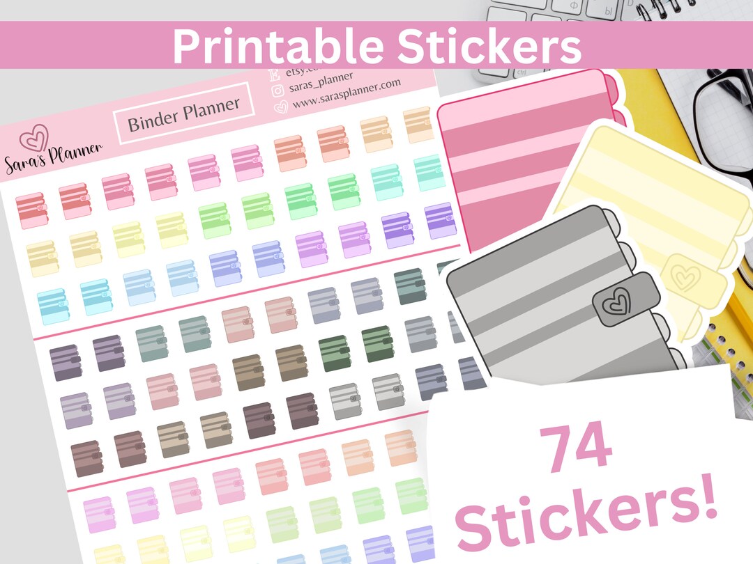 Planner Icon Printable Planner Stickers, Binder Planner Icon Instant ...