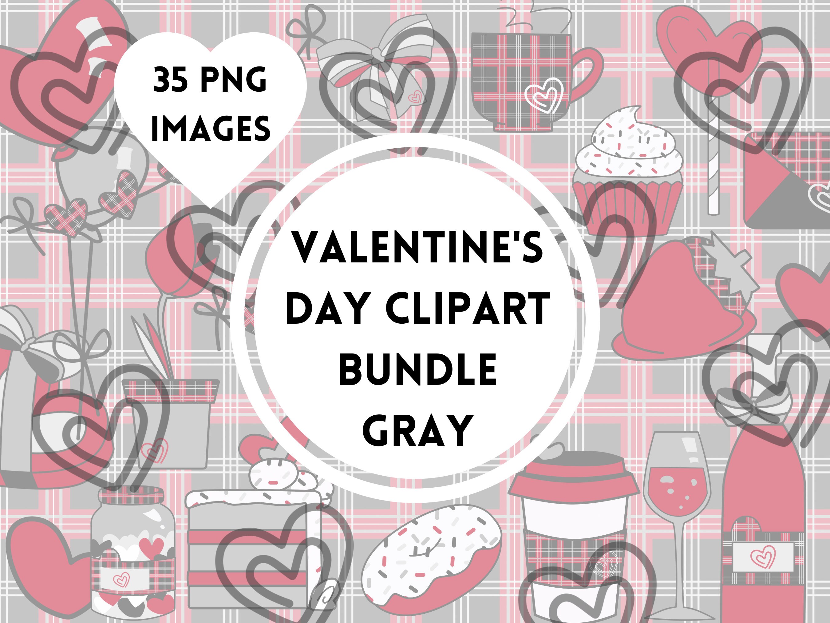 Valentine's Day PNG Clipart Bundle, Valentine's Sweets Clipart, Heart ...