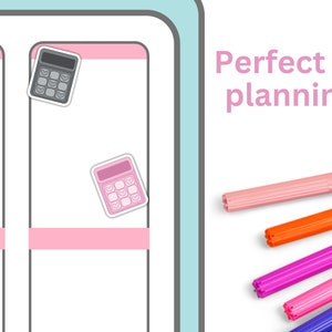 Printable Cute Calculator Planner Stickers, Instant Download Functional ...