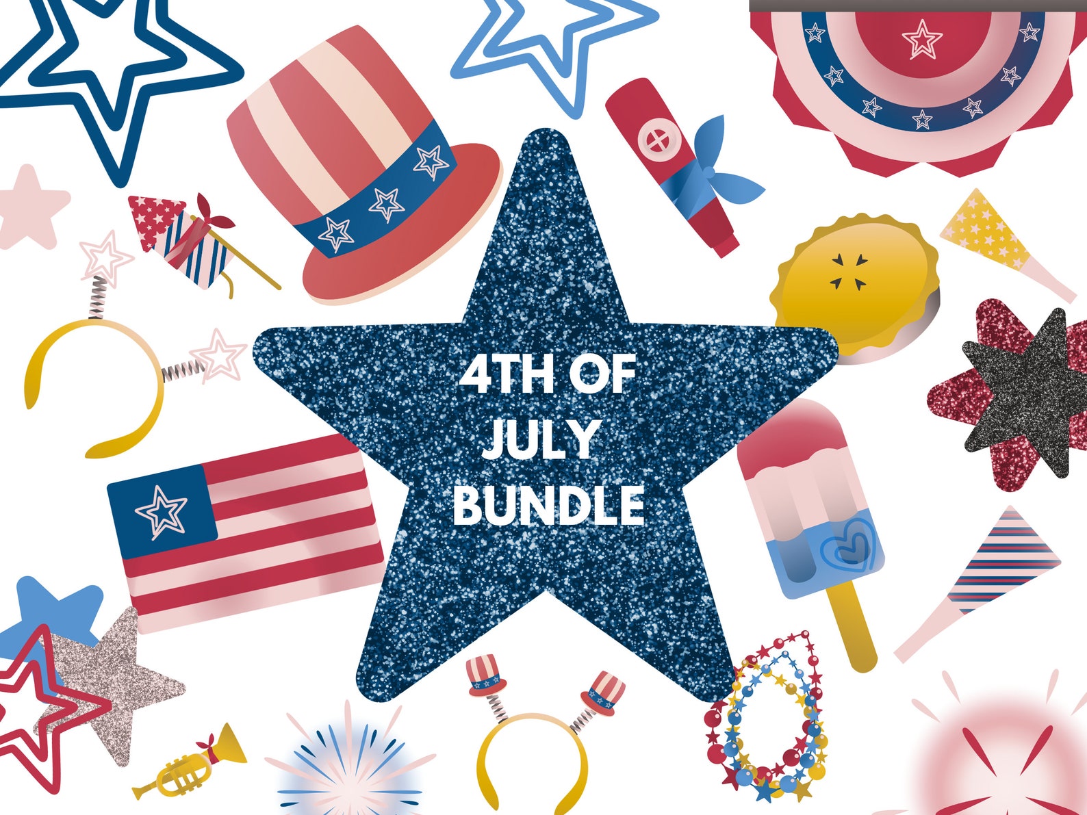 4th July Clipart Mega Bundle, Stars and Stripes Digital Download ...