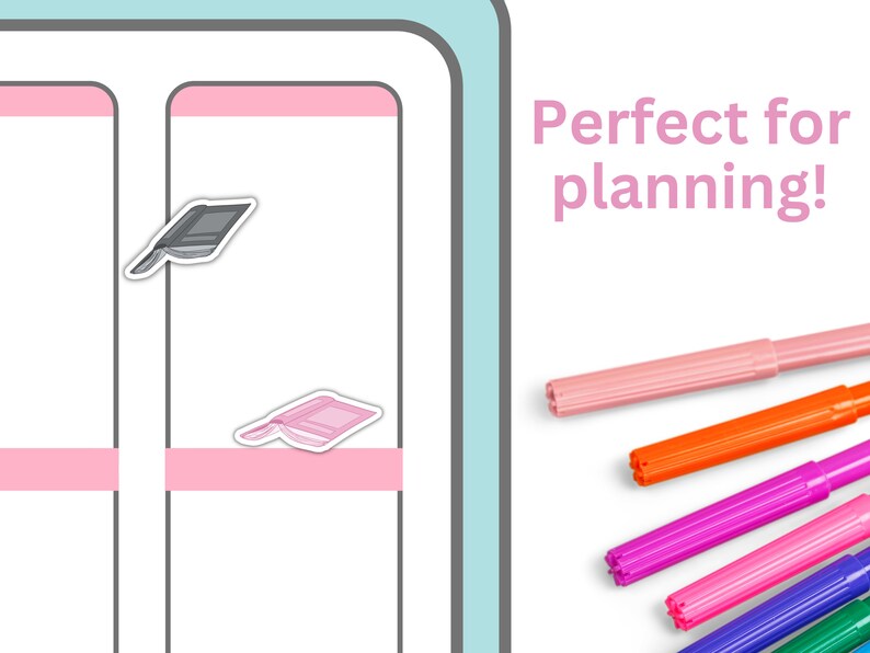 Printable Cute Hardcover Planner Stickers, Instant Download Functional ...