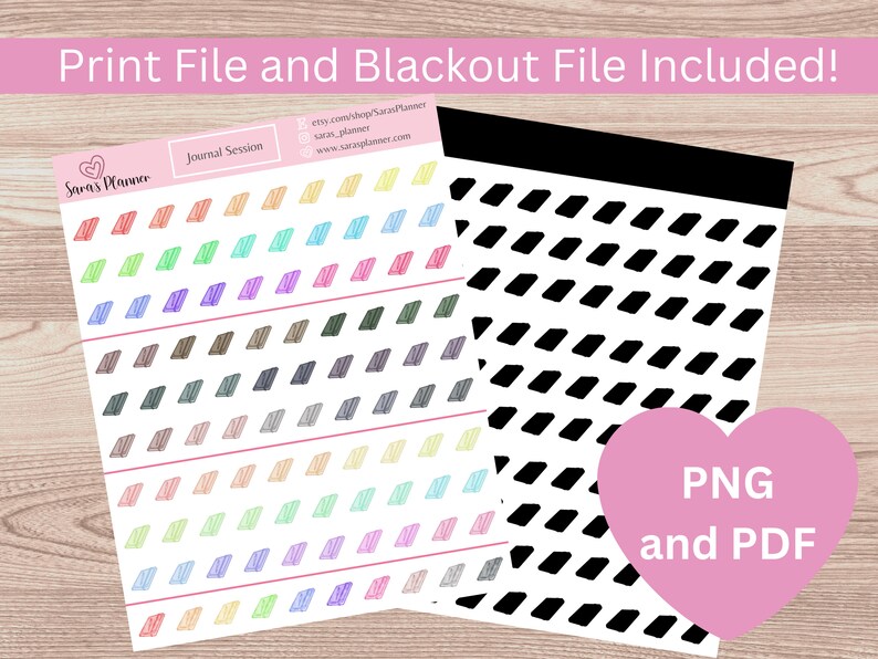 Printable Journal Session Planner Stickers, Instant Download Functional ...