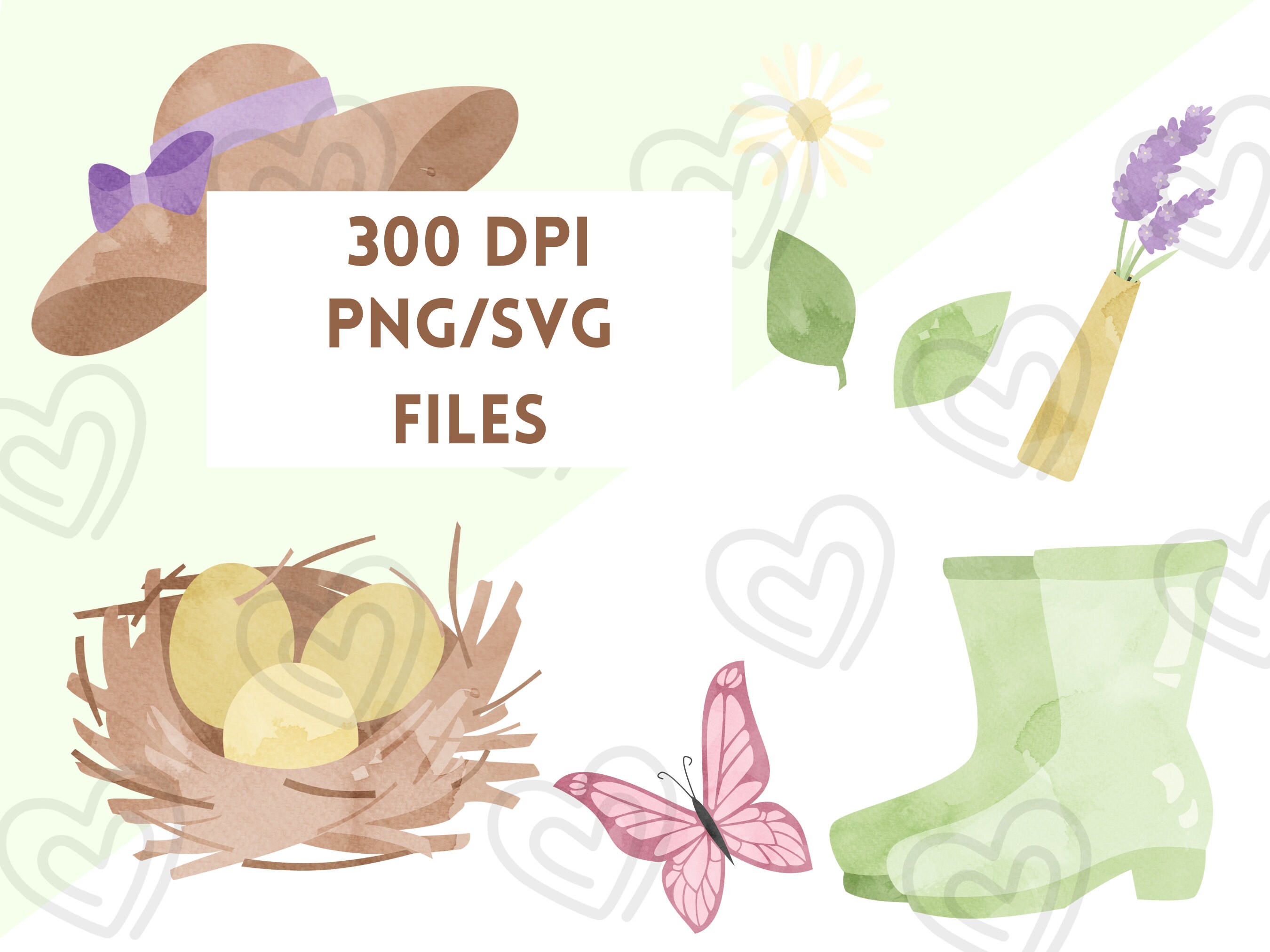 Spring Watercolor Clipart Bundle PNG/SVG Spring Flowers PNG - Etsy