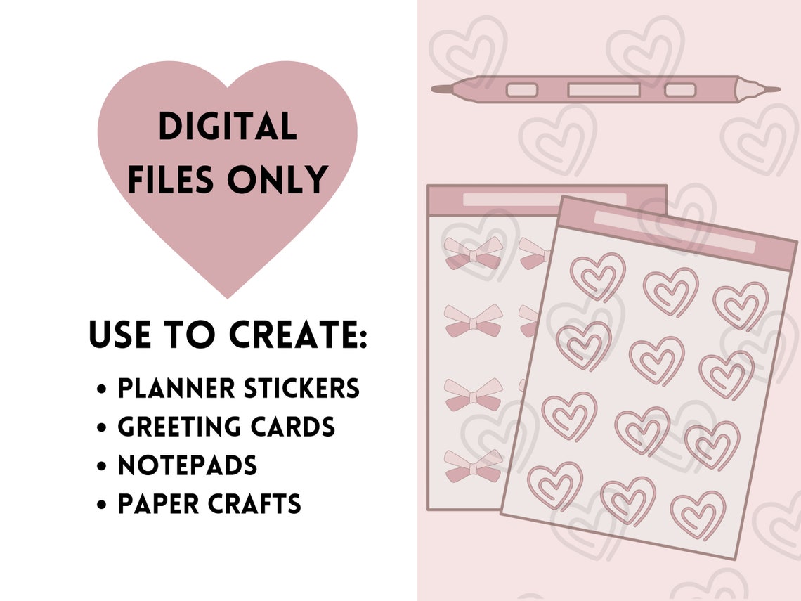 Peach Planner Clipart Bundle Peach Pen Clipart Planner PNG - Etsy