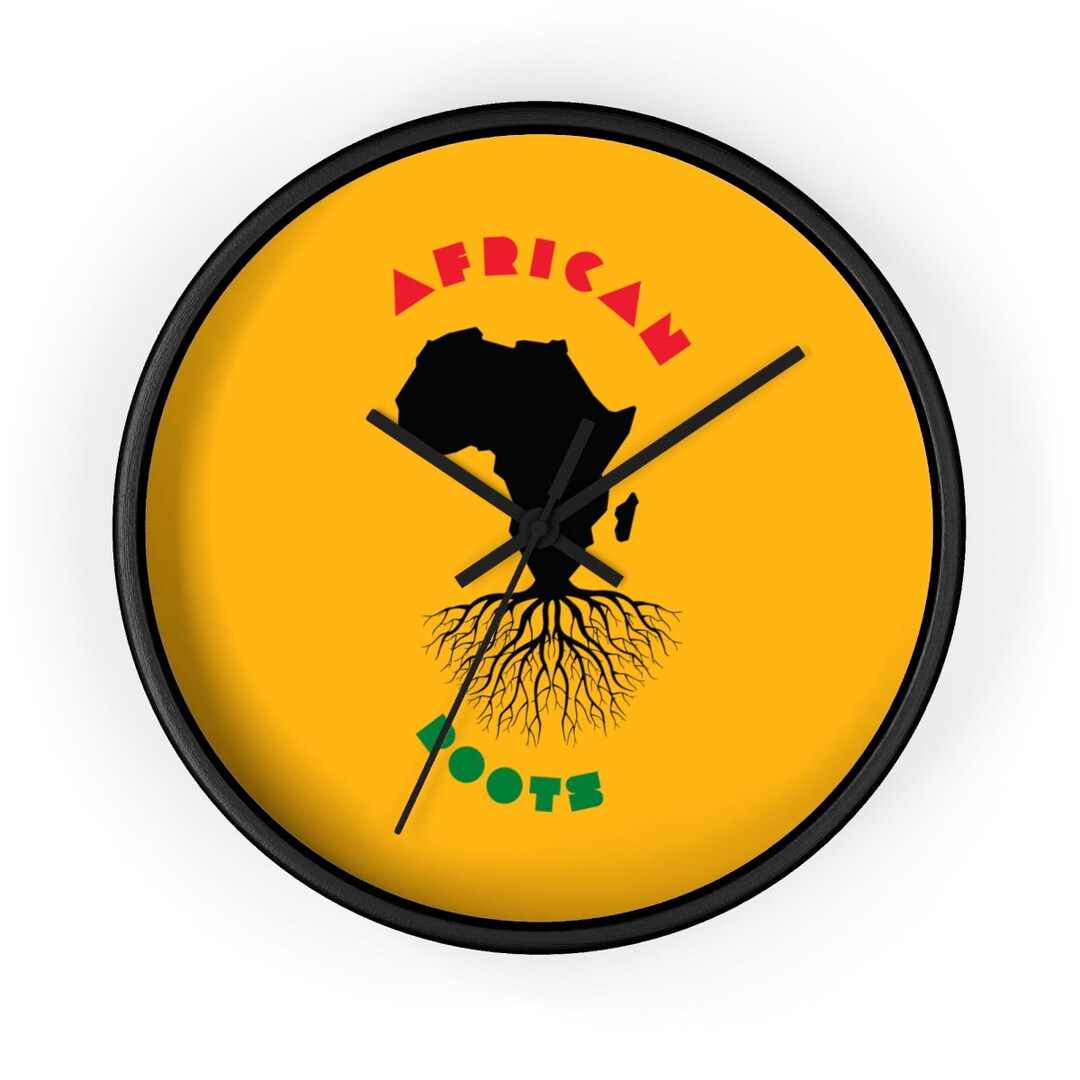 African Art African Roots Wall Clock African Wall Clock African Gift ...