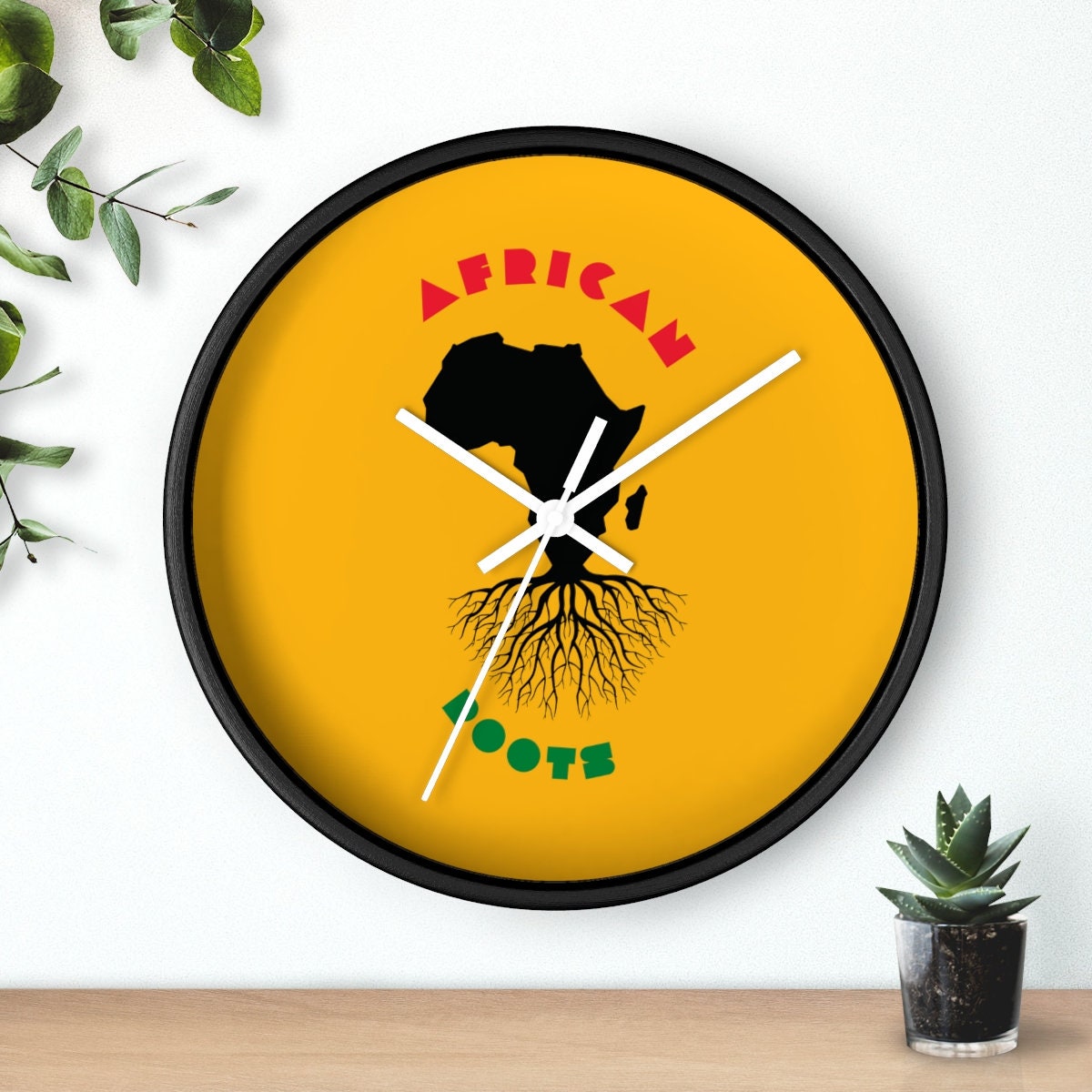 African Art African Roots Wall Clock African Wall Clock African Gift ...
