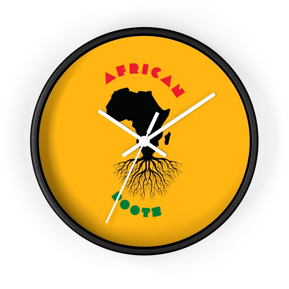 African Art African Roots Wall Clock African Wall Clock African Gift ...