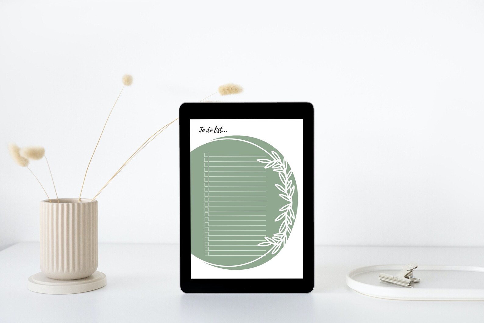 Minimalist to Do List Digital Planner Jade Green Abstract - Etsy