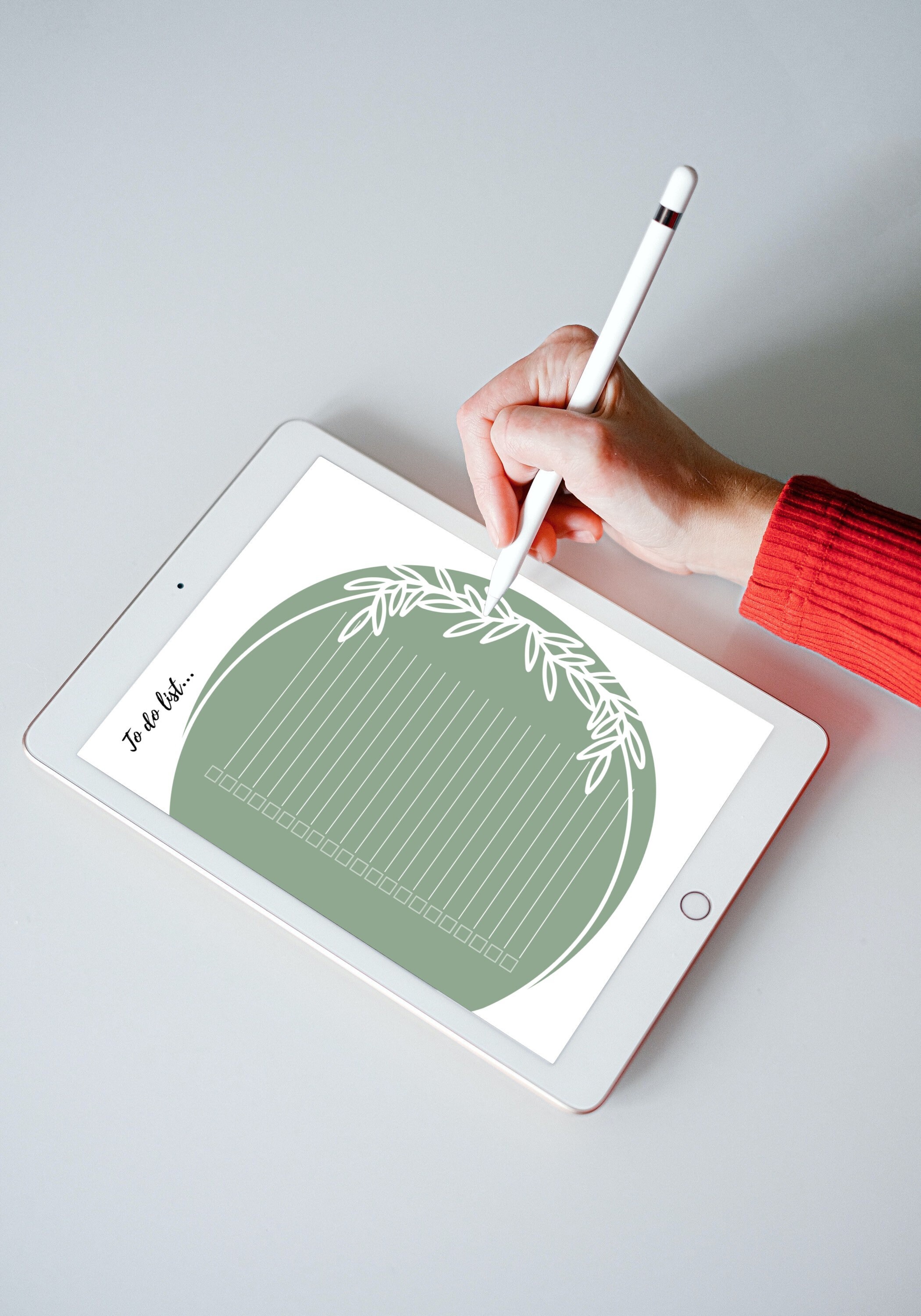 Minimalist to Do List Digital Planner Jade Green Abstract - Etsy