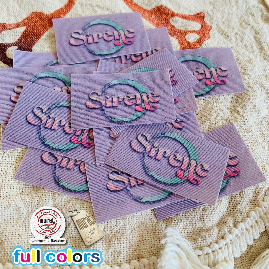 1000pcs Custom Cotton Labels Vintage Purple Color,fabric Cotton Labels ...