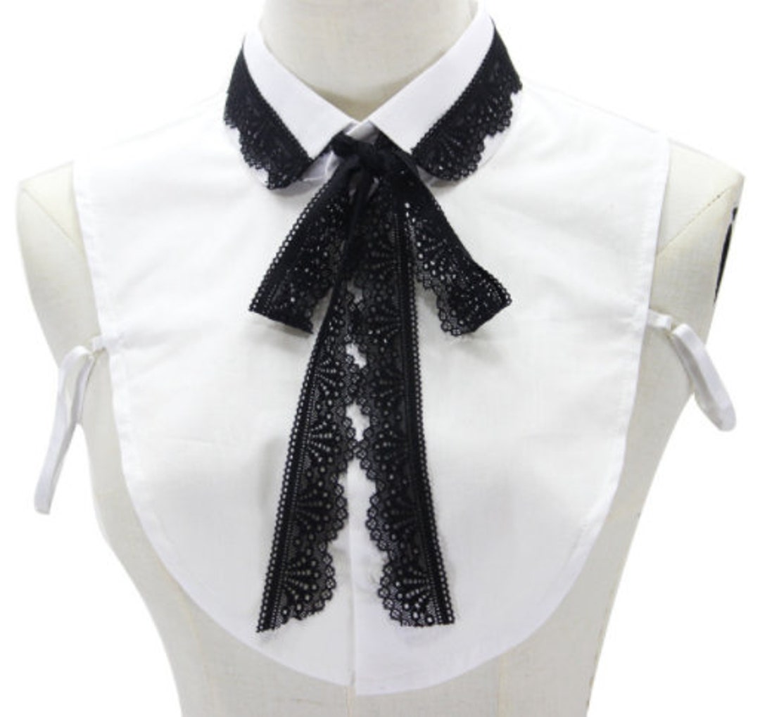 White Retro Party Victorian Court Fake Collar, Vintage Style ...