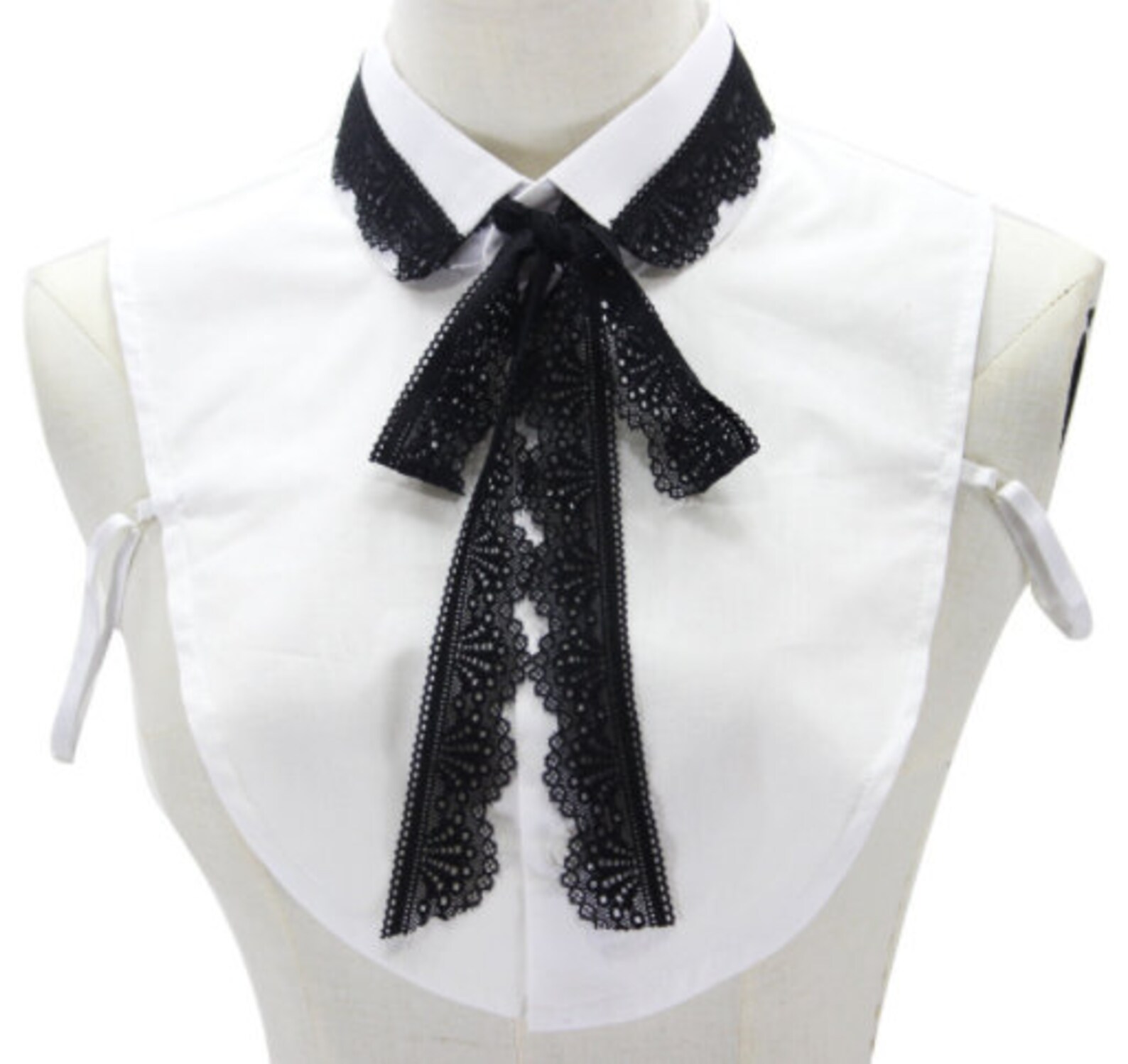 White Retro Party Victorian Court Fake Collar, Vintage Style ...