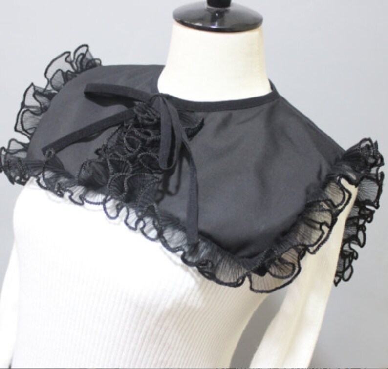 Black White Retro Party Victorian Court Fake Collar, Vintage Style ...