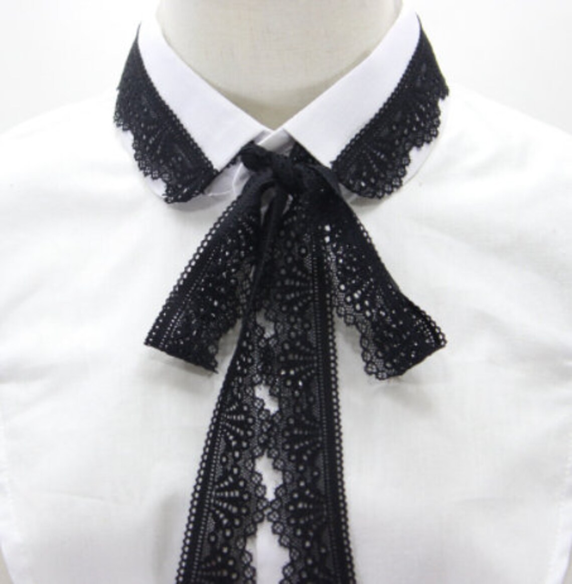 White Retro Party Victorian Court Fake Collar, Vintage Style ...