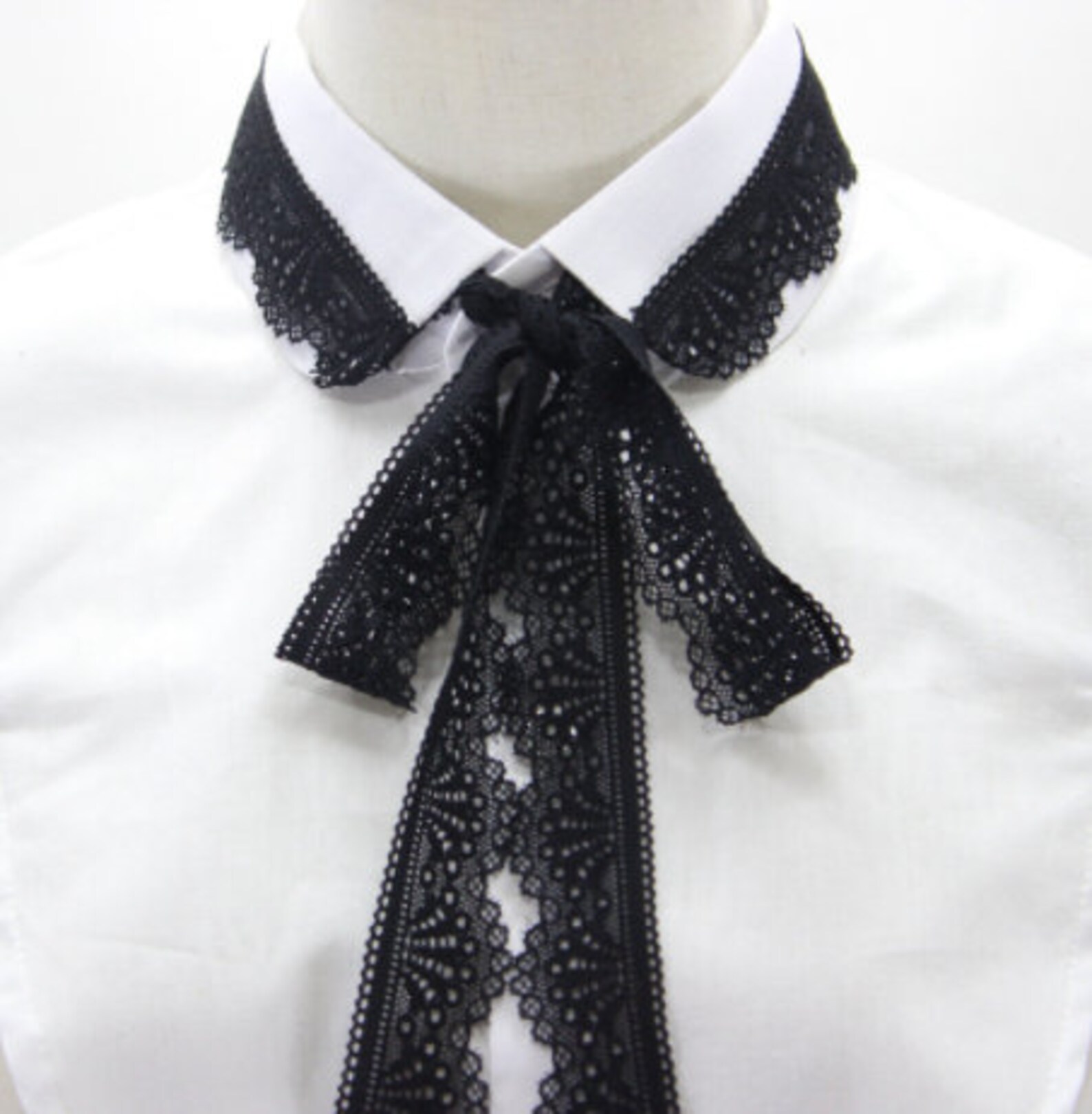 White Retro Party Victorian Court Fake Collar, Vintage Style ...