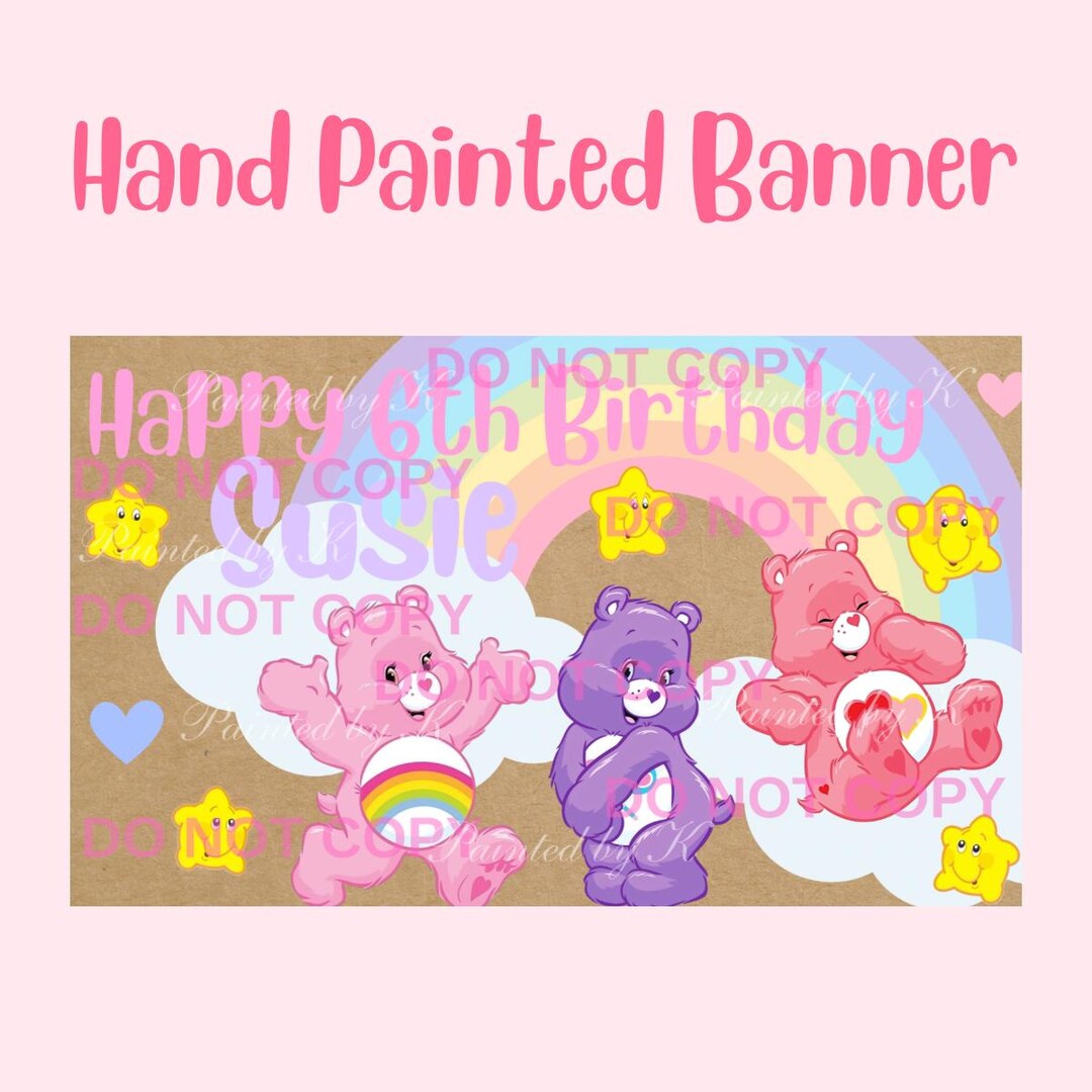 Hand Painted Bears Birthday Banner, Customizable - Etsy