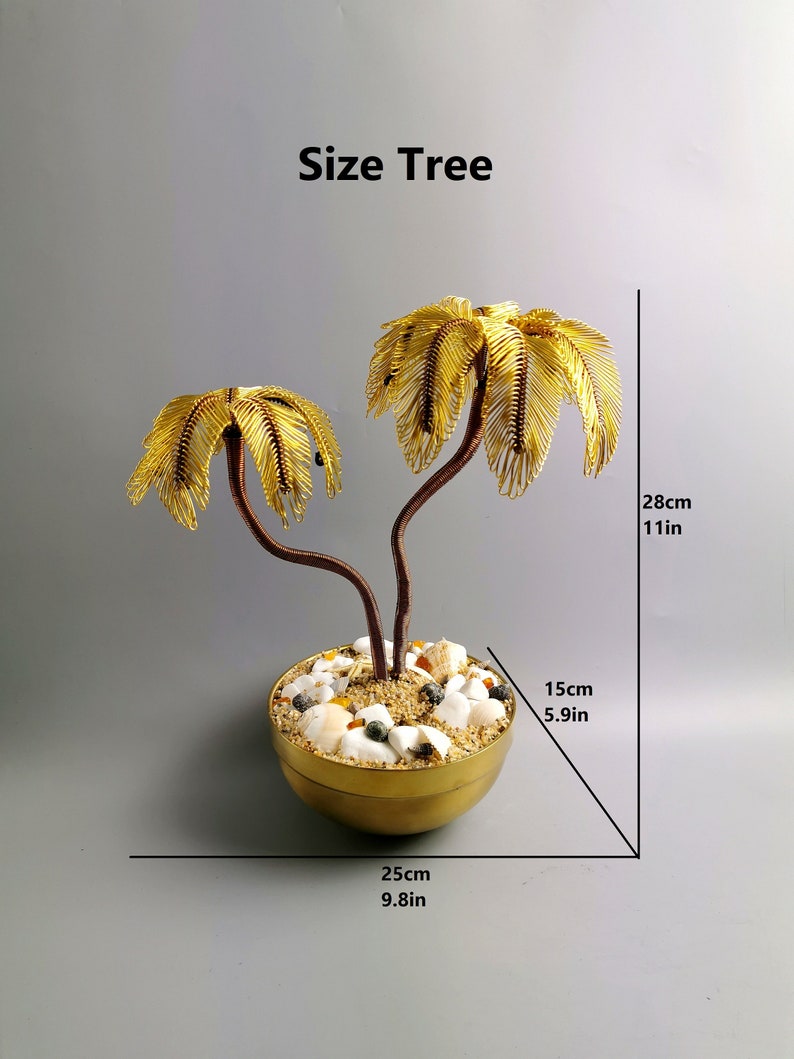 Hawaii Palm, 28cm/11, Miniature Palm Tree, Beach Decor for Bedroom ...