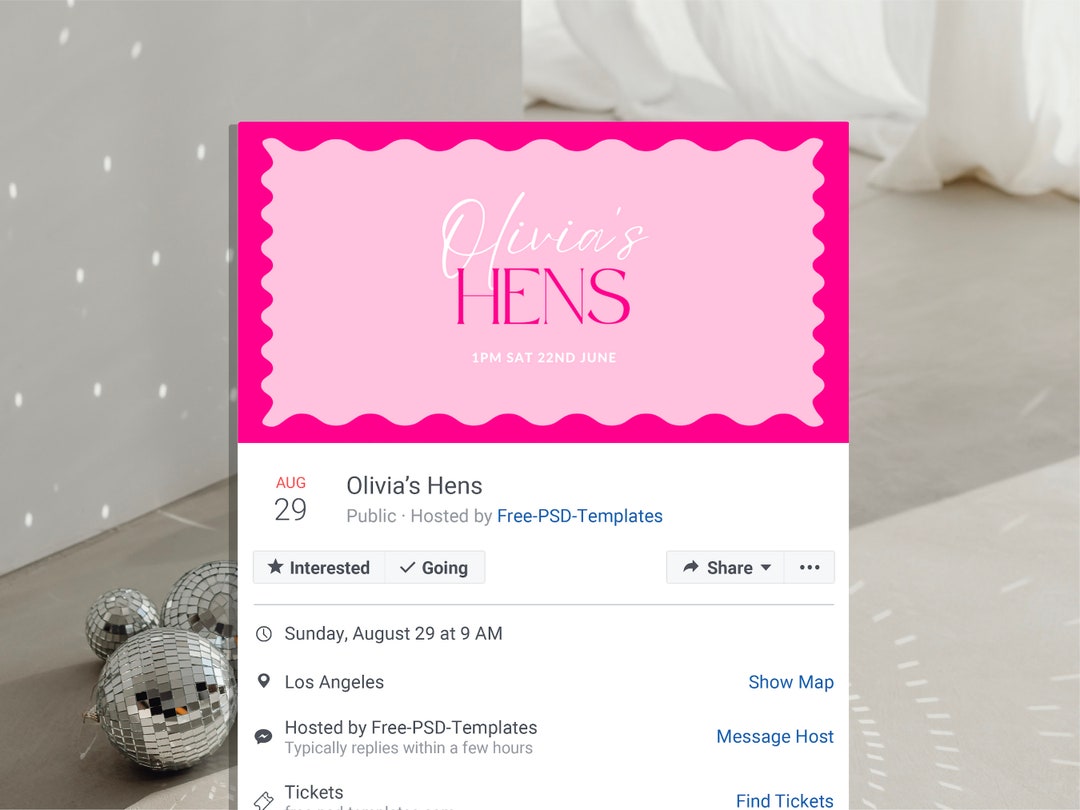 Facebook Banner Hens Party , Facebook Bachelorette Banner, Editable ...