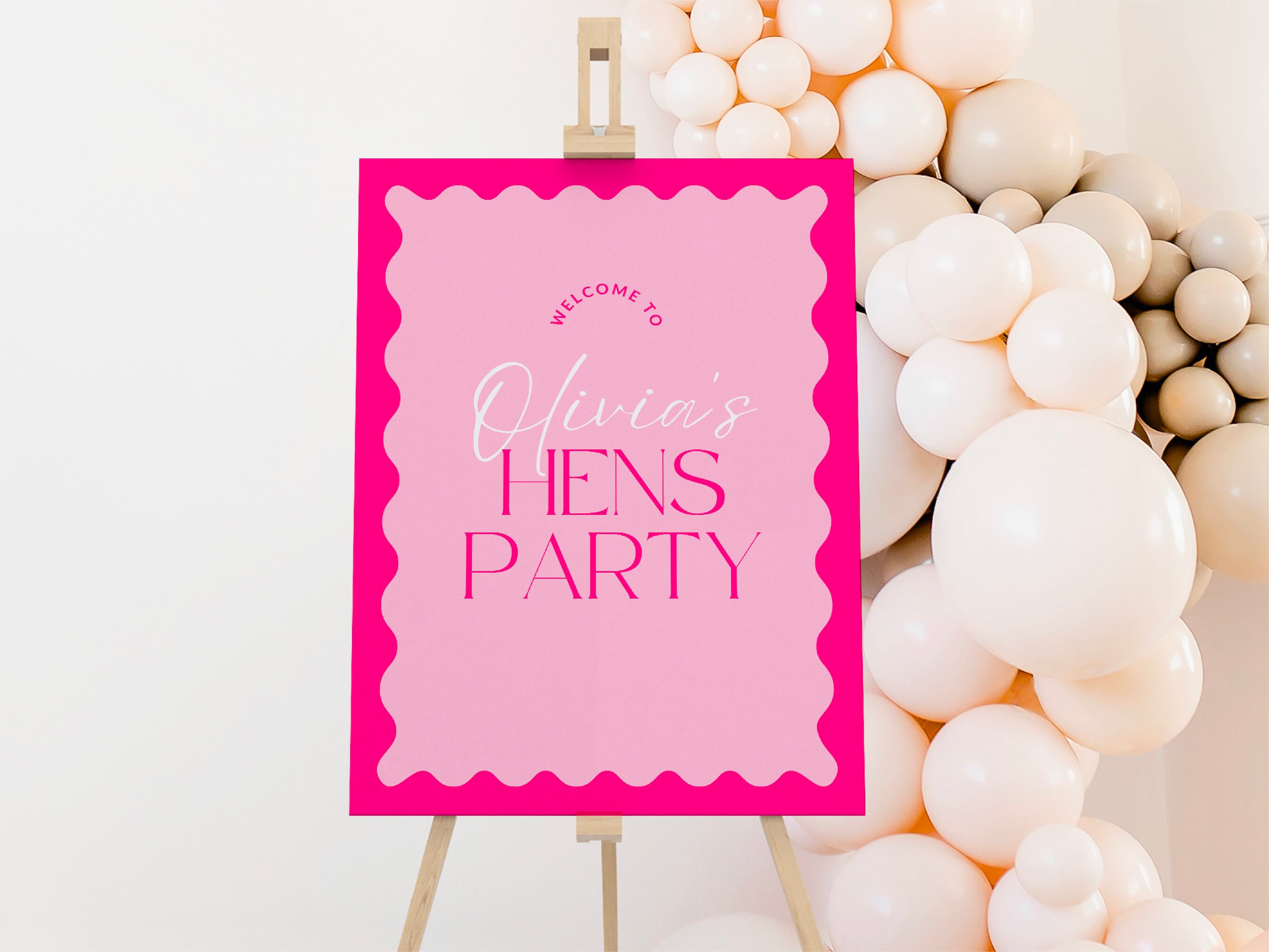 Hens Welcome Sign, Bachelorette Sign, Printable Hens Sign, Digital Hens ...