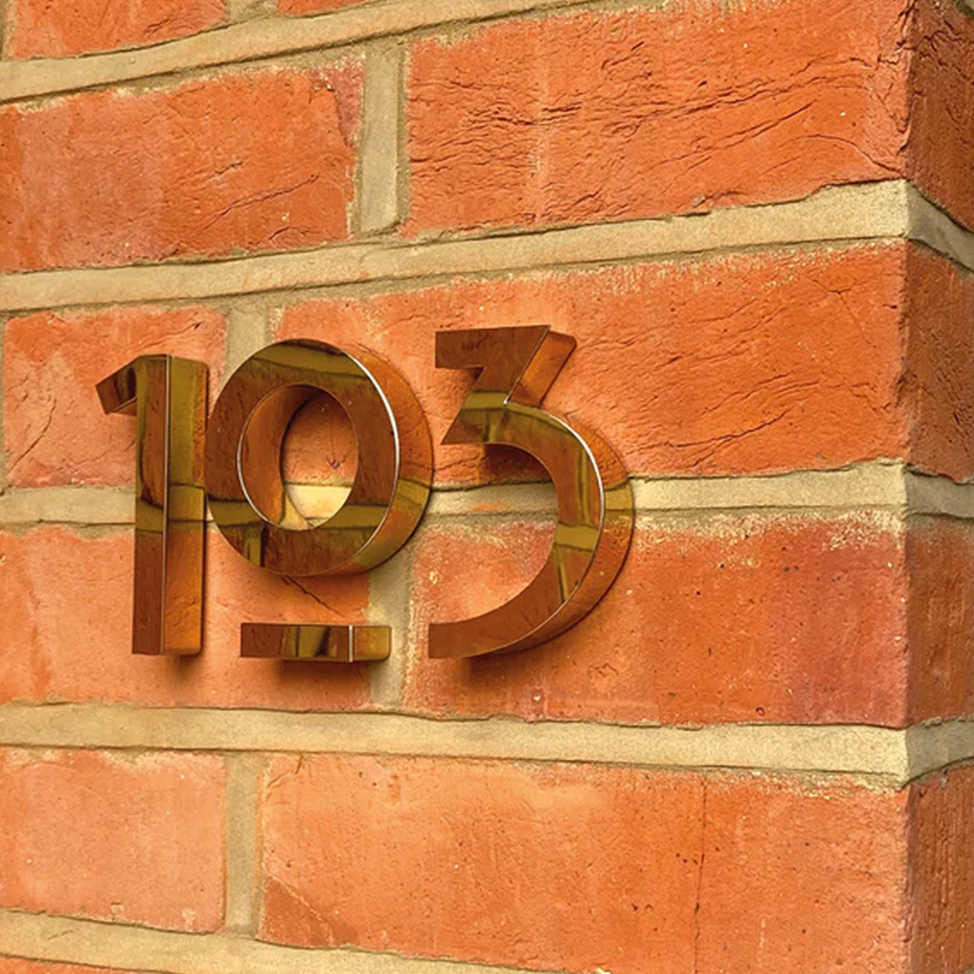 Floating House Numbers Modern Floating Metal House Number Etsy