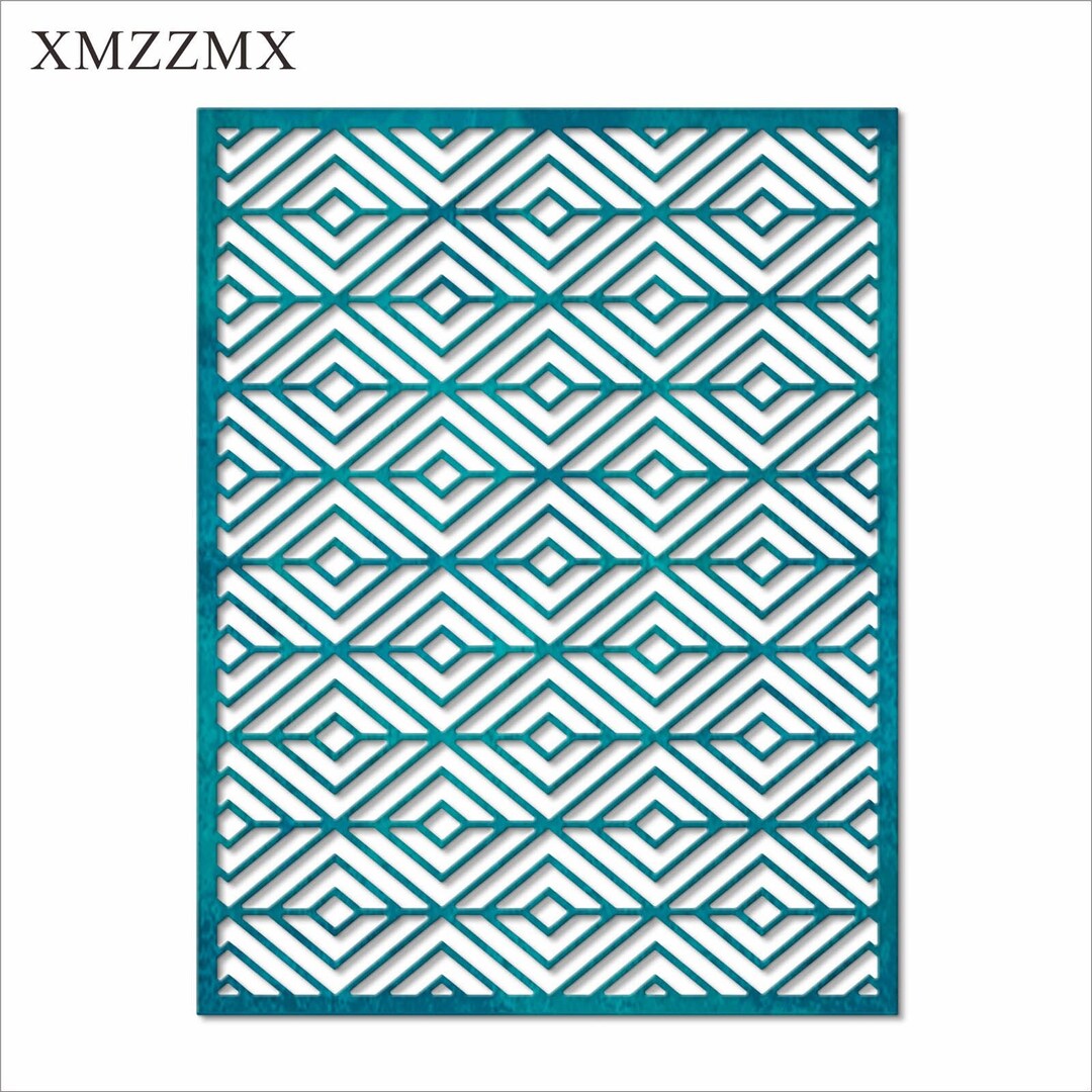 XMZZMX Square Grid Background Metal Cutting Dies for Card Making ...