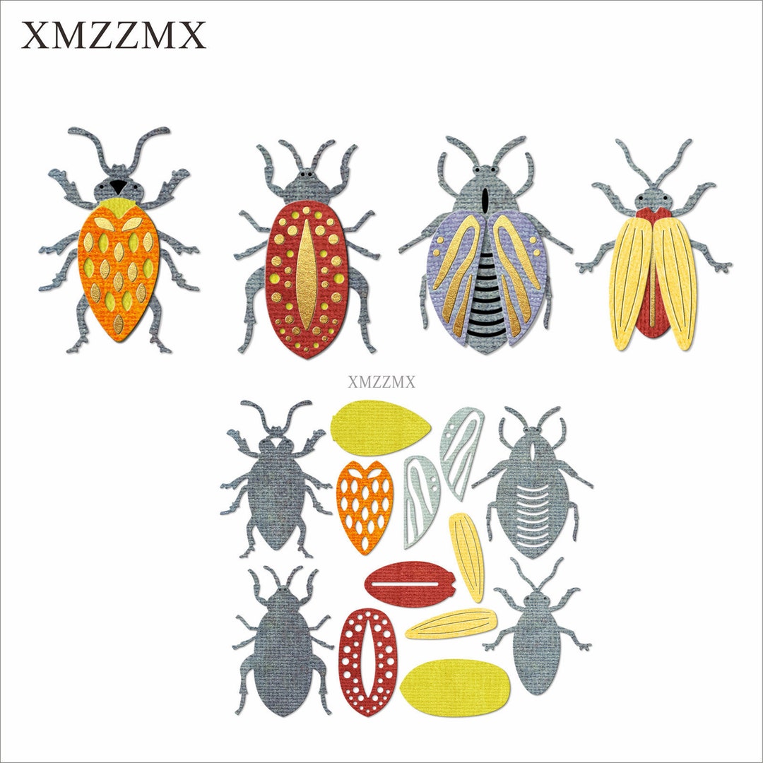 XMZZMX Shadow Various Insects Metal Cutting Dies for Card Making ...
