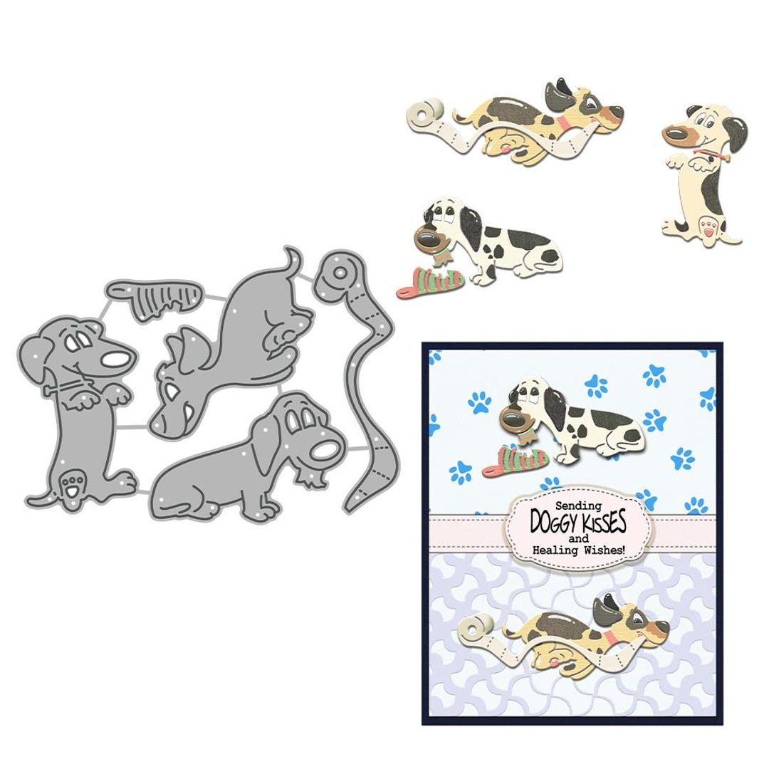 Splicing Animals Dog Die Cuts for Card Making Metal Cutting Dies Sets ...