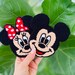 Mickey& Minnie Mouse Coaster,disney Character Punch Needle Mug Rug ...