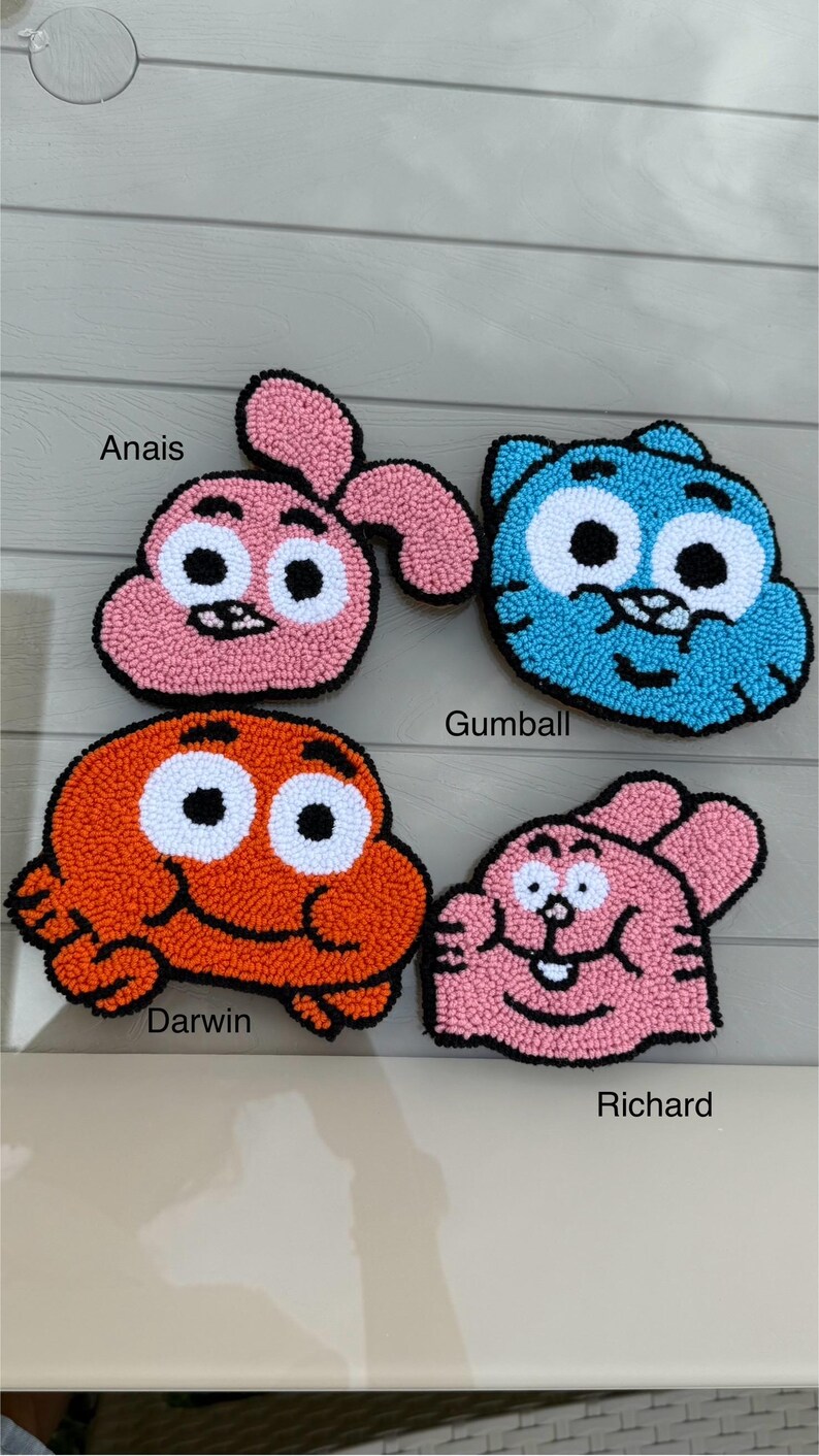 Gumball Watterson Punch Needle Coaster,gumball and Darwin Best Friends ...