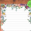 Forget Me Not Bordered Printable Lined and Unlined Note Page in A4 and ...