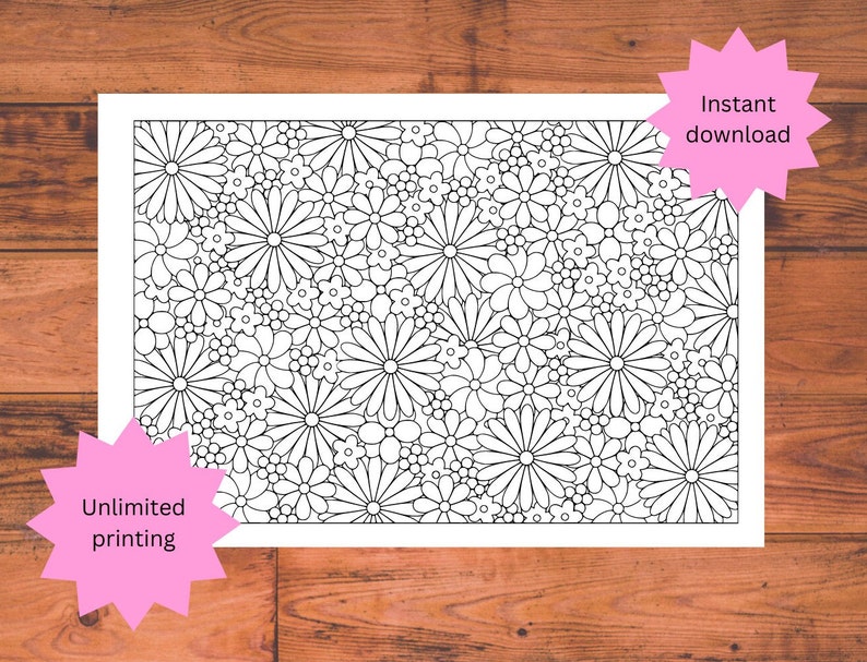 Printable Colouring Page for Adults Floral Adult Colouring Page ...
